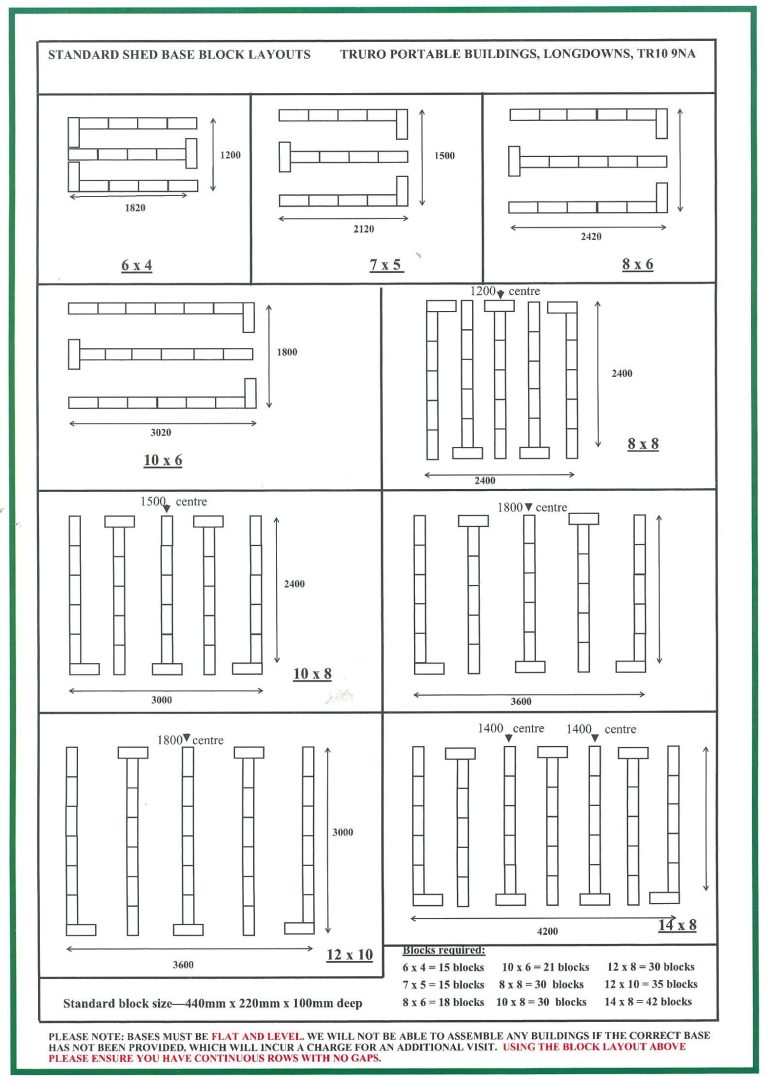 Base Plans - Truro Portable Buildings